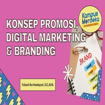 Pasar, Konsep Promosi, & Branding | PDF
