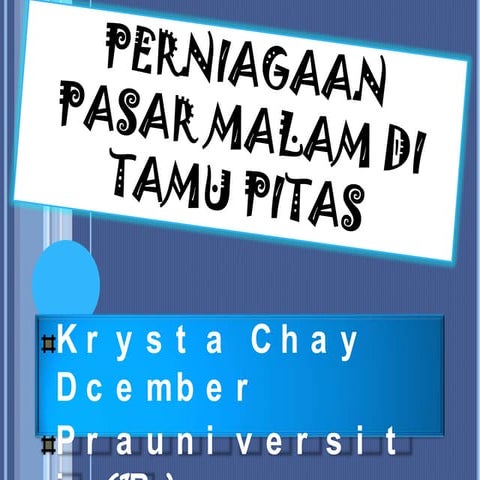 Pasar malam di pekan pitas | PPTX