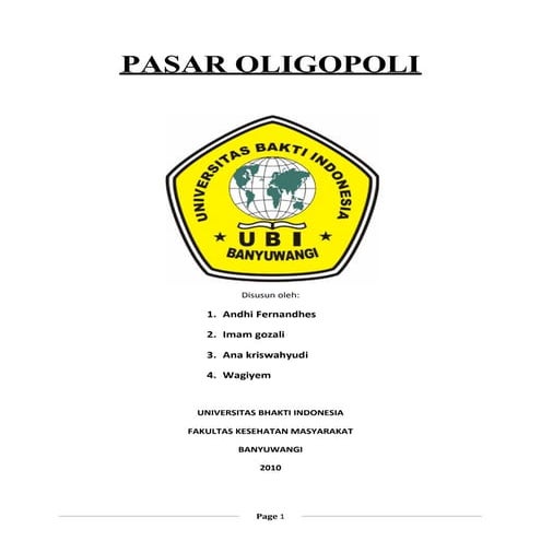 Pasar Oligopoli Edit Pdf