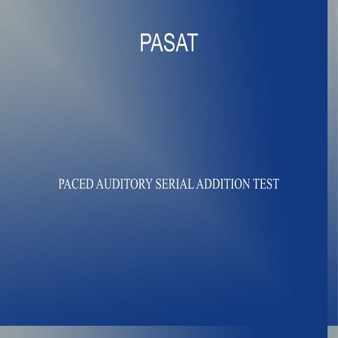 PASAT | PPT