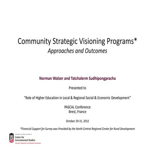 Community Strategic Visioning Programs: Approaches and Outcomes | PPT