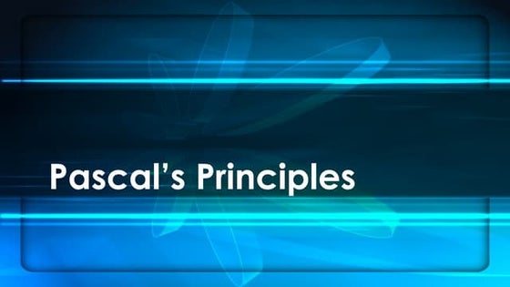 Descriptive Presentation on Pascal's Law (PPT) | PPTX | Physics | Science