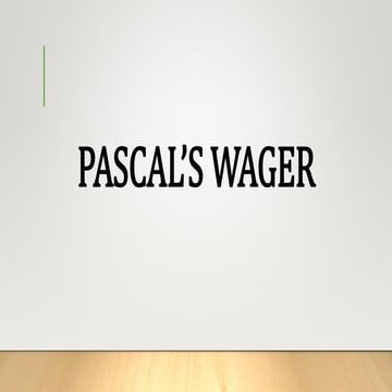 Pascal’s Wager | PPTX
