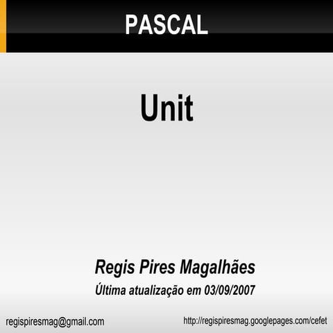 Pascal Unit | PPT