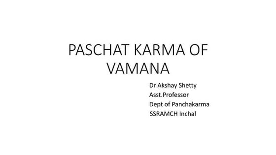 Yapana basti ,Yuktarata Basti & Siddha Basti | PPT
