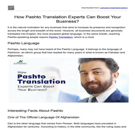 Pashto Translation | PDF