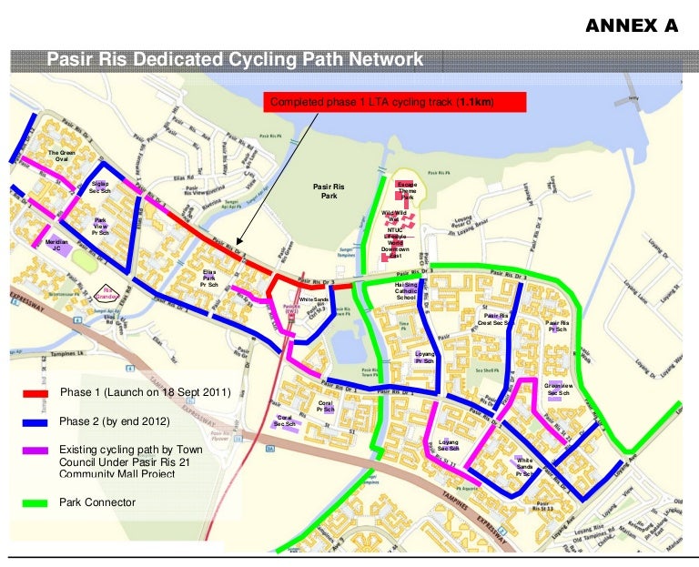 Pasir Ris Town Cycling Path Map