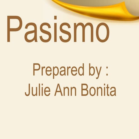 Pasismo | PPT