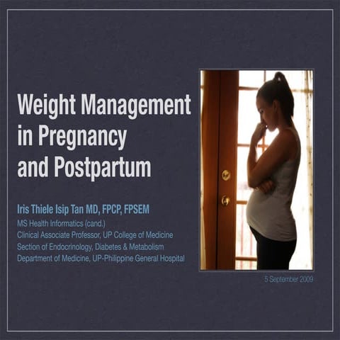 Weight Management in Pregnancy and Postpartum | PDF