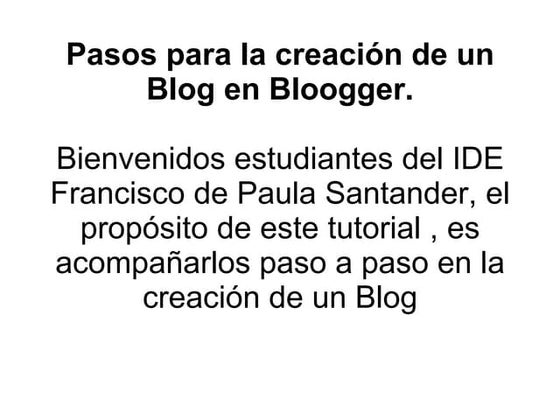 Instructivo Para Hacer Un Blog | DOC | Technology & Computing