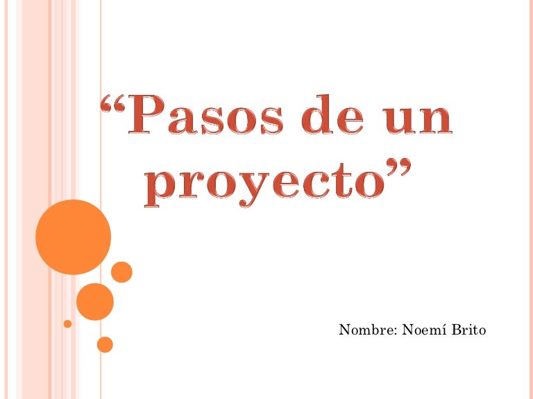 Pasos para hacer un proyecto