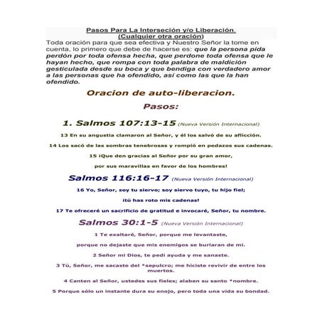 Oración para romper maldiciones impuestas | PDF
