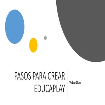 Pasos para crear educaplay. | PPTX | Technology & Computing