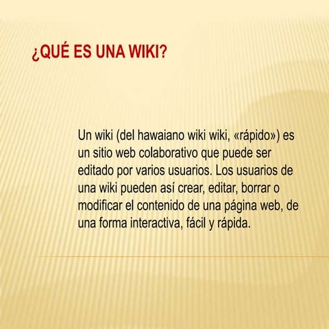 Pasos para crear la wiki | PPTX | Computing | Technology & Computing