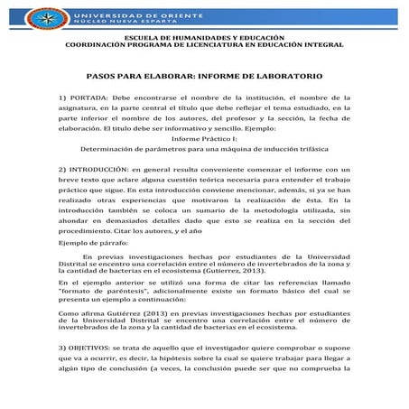Ejemplo De Informe De Laboratorio Cómo Redactar Un Informe De