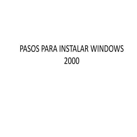 Windows 2000 | PPT
