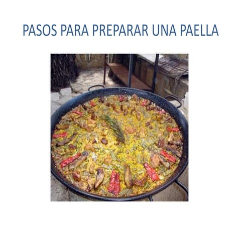 Pasos para preparar una paella | PPTX