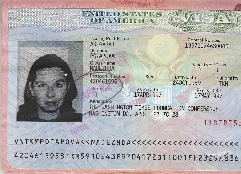 Pasport visa h1