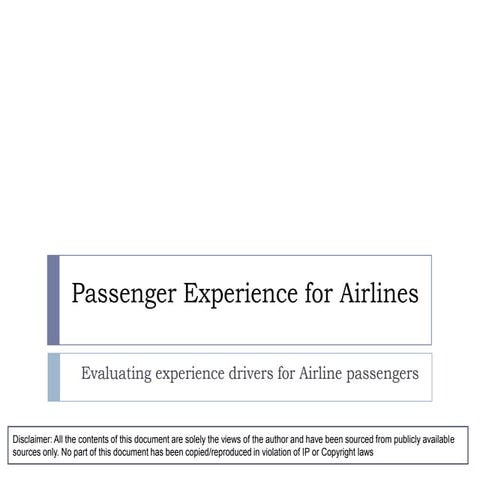 Measuring Passenger Experience for Airlines | PPTX