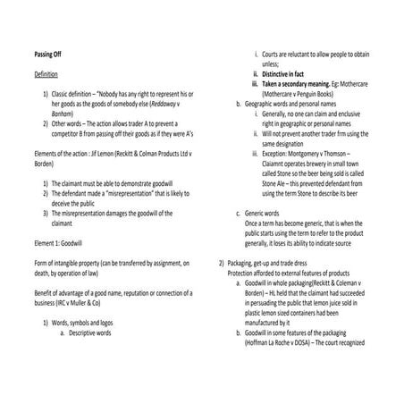 Passing Off Notes .docx