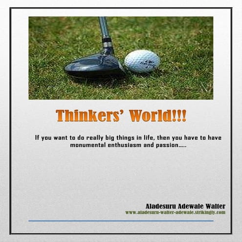 Thinkers' World! | PDF