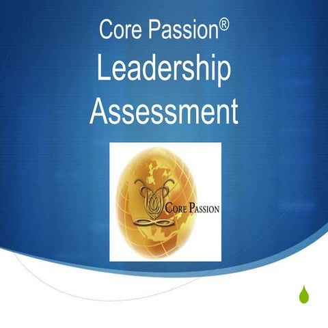 Core Passion Leadership Assessment | PPTX
