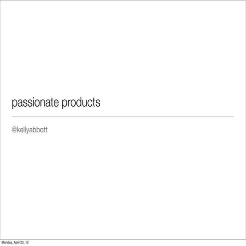 Passionate Products - Lean Edition | PPT