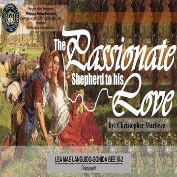 Passionate Shepherd to his Love | PDF | Romance | Genres