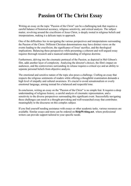 Essay On Jesus | PDF