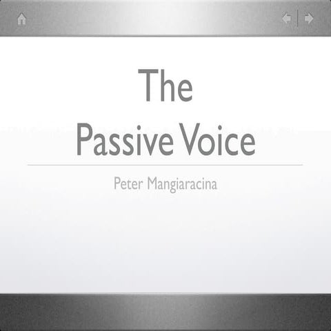 The Passive Voice | PPT