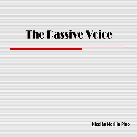 Passive voice spanish presentation | PPSX