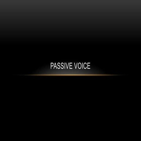 English Grammar. Passive Voice | PPTX