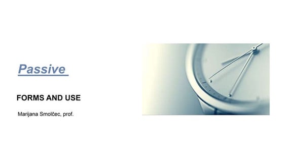 Passive voice ppt.pptx | Programming Languages | Computing