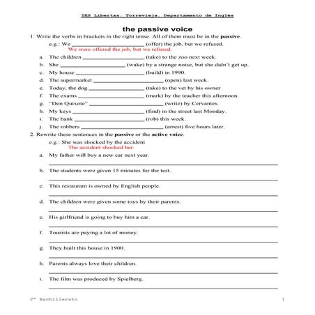 Passive voice-1 | PDF