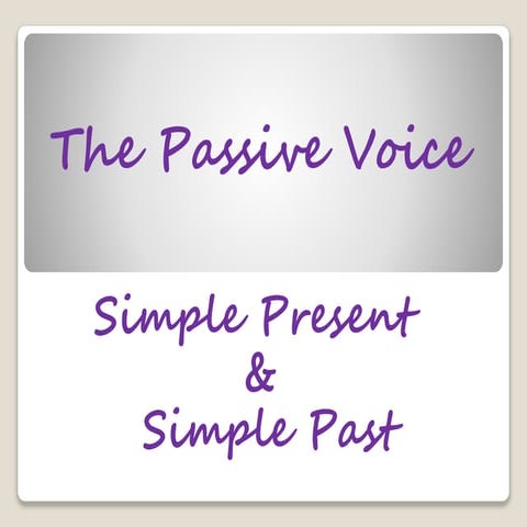 passive-voice_49247.ppt a presentation about passive voice | PPT