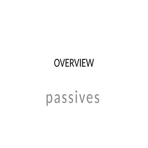 PASSIVE FORM OVERVIEW WITH EXAMPLES AND EXERCISES | PPTX | Resume ...