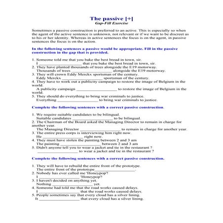 Passive 5 Exercises | PDF