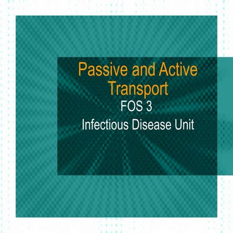 Passive and active transport | PPT