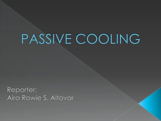 Passive cooling-techniques | PPT