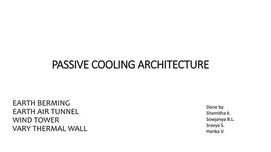 Passive cooling-techniques | PPT