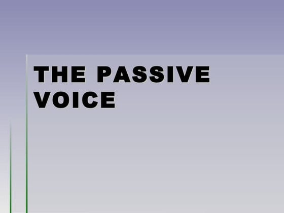 Passive voice presentation | PPT