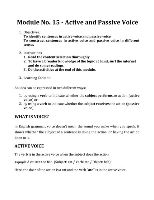 Passive voice ppt.pptx | Programming Languages | Computing
