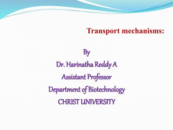 Transport mechanism | PPT | Chemistry | Science