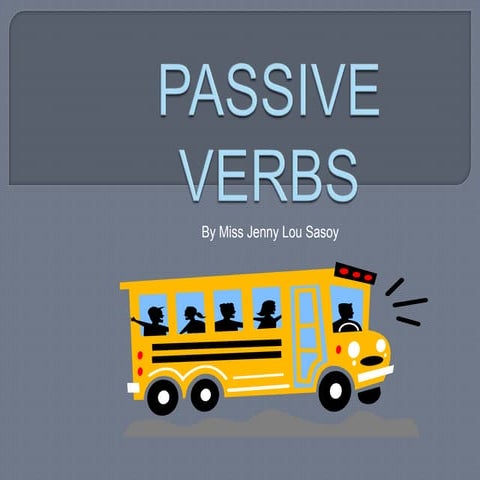 Passive verbs | PPTX