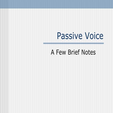 Passive Voice | PPTX