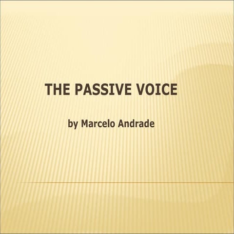 Passive voice past simple | PPTX
