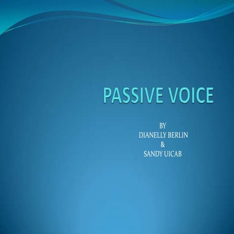 Passive voice Grammar | PPTX