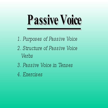Passive voice | PPT