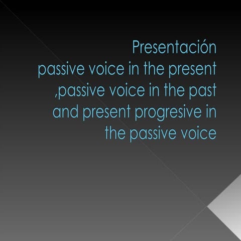 Passive voice | PPT