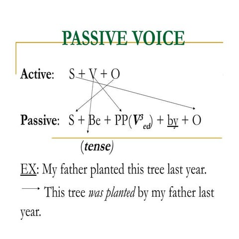 Passive voice | PPT | Food & Drink